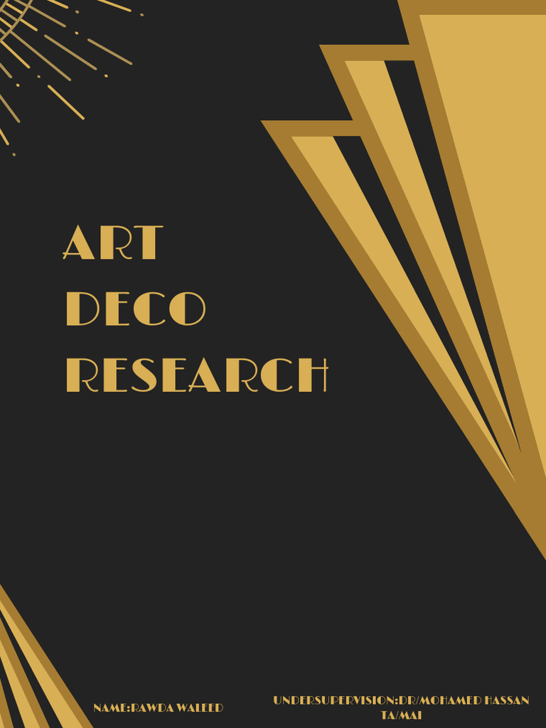 Rawda Waleed Art Deco Research | PDF | Art Deco | Decorative Arts