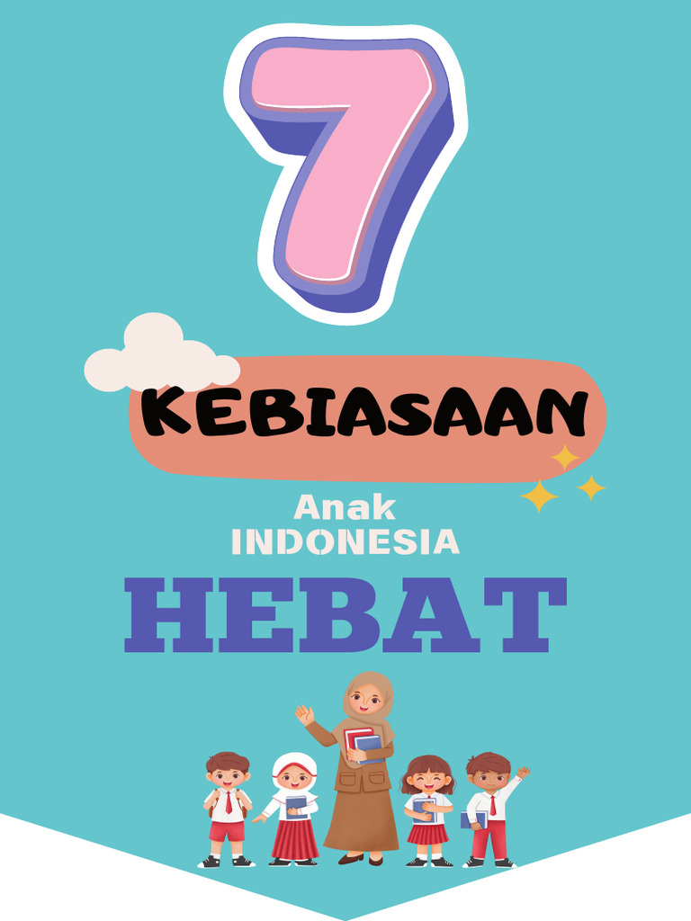 Poster 7 Kebiasaan Anak Indonesia Hebat | PDF