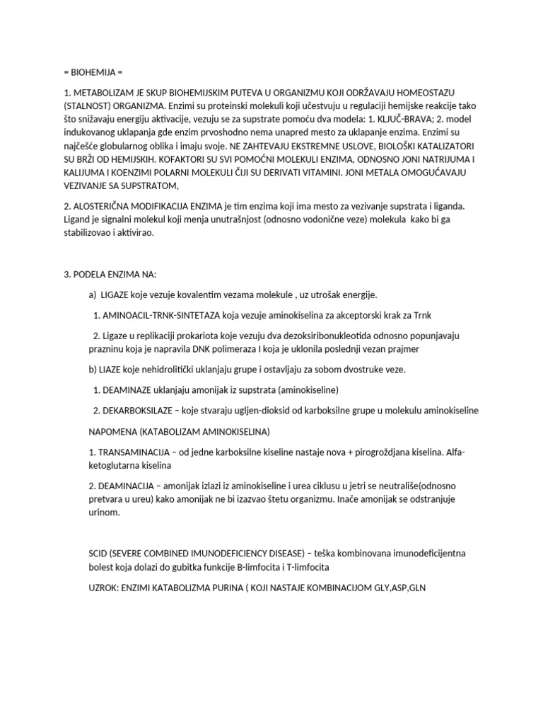 BIOHEMIJA 2 | PDF