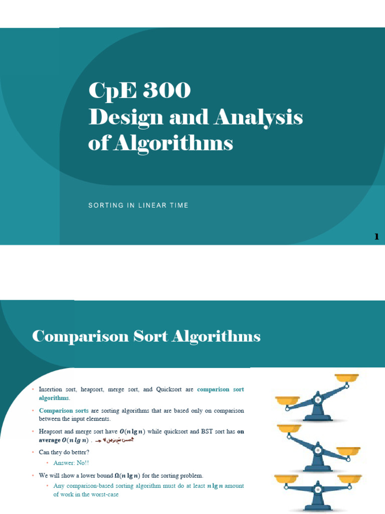 Set7 Sorting in Linear Time | PDF | Theoretical Computer Science | Algorithms