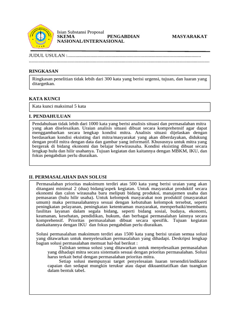 Template Proposal Abdimas - Update | PDF