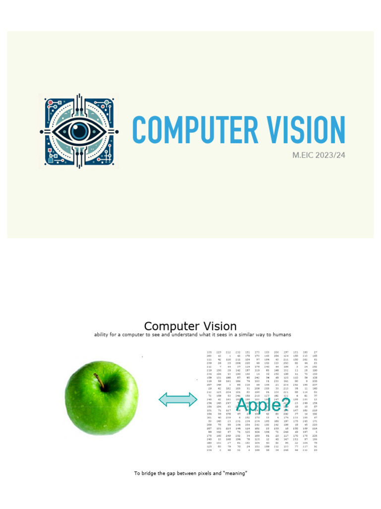 M.EIC Electives 2324 S2 VCOM | PDF | Computer Vision | Deep Learning