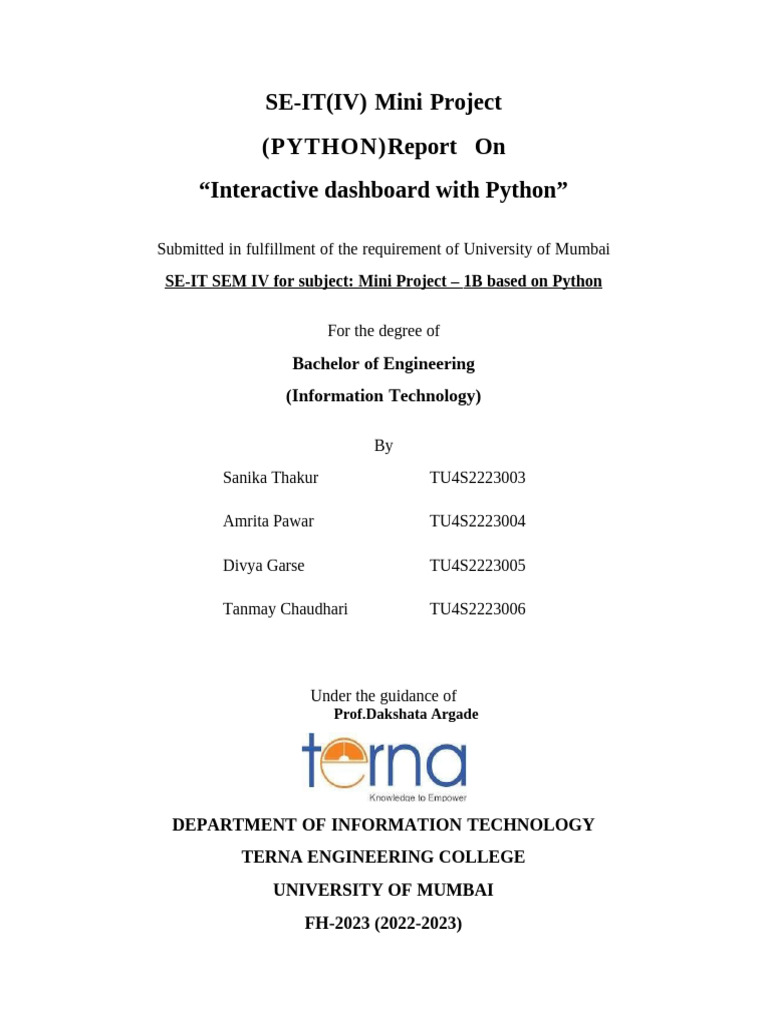 Sem IV Project Report | PDF | Usability | Data