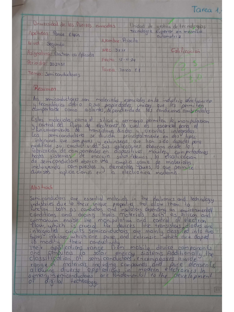 T1 Electrónica P1 | PDF
