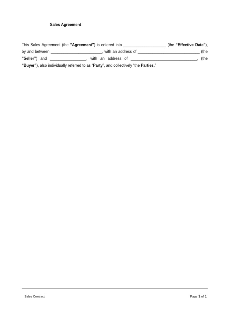 Sales Contract | PDF