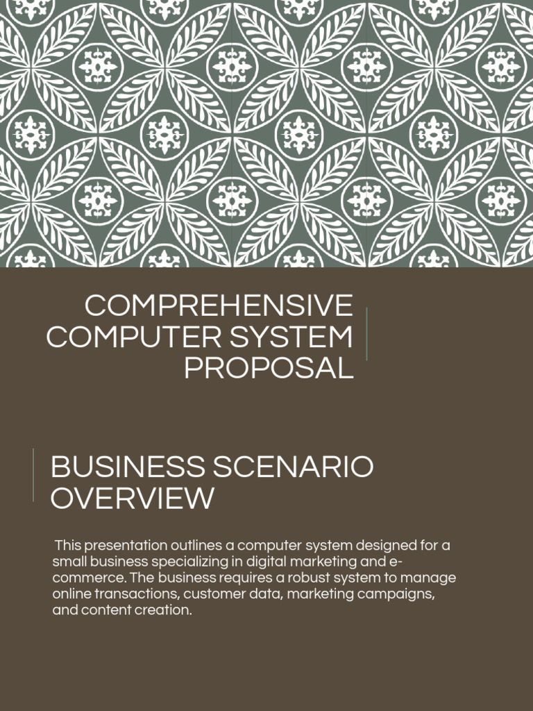 Computer_System_Proposal_Presentation | PDF | Computer Security | Security