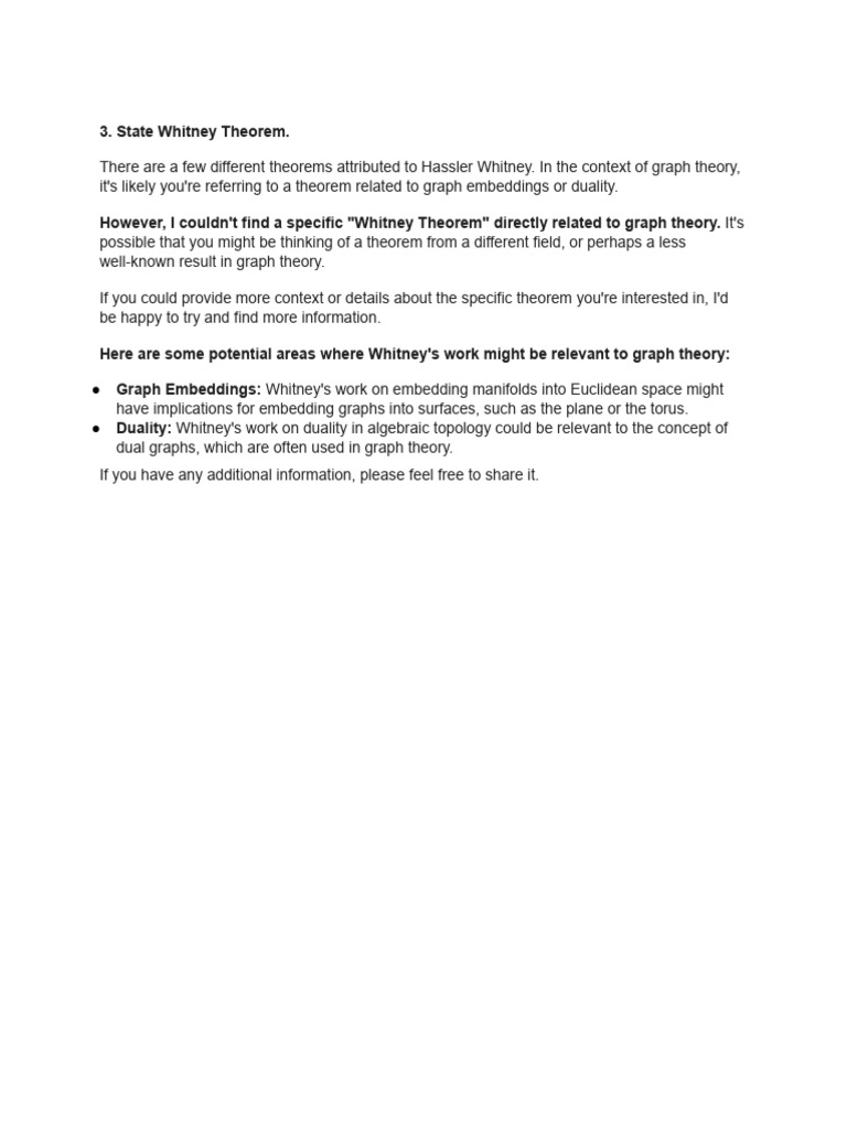 State Whitney Theorem | PDF