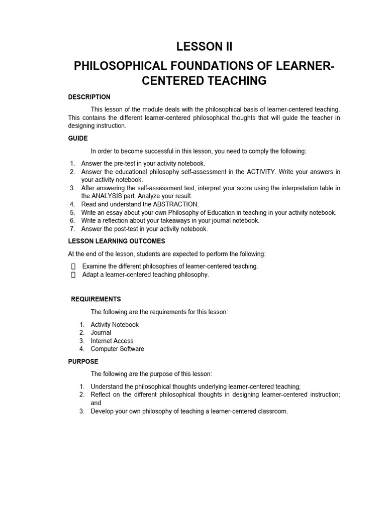 MODULE-1-LESSON-2-5 | PDF | Constructivism (Philosophy Of Education) | Philosophy Of Education