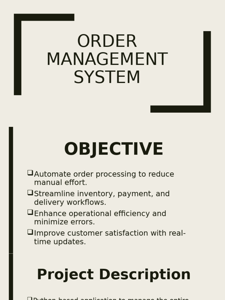 Order Management System | PDF