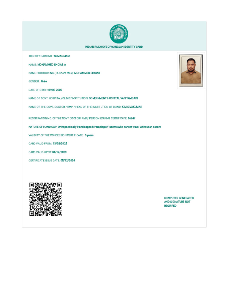 Divyangjan Card (1) | PDF