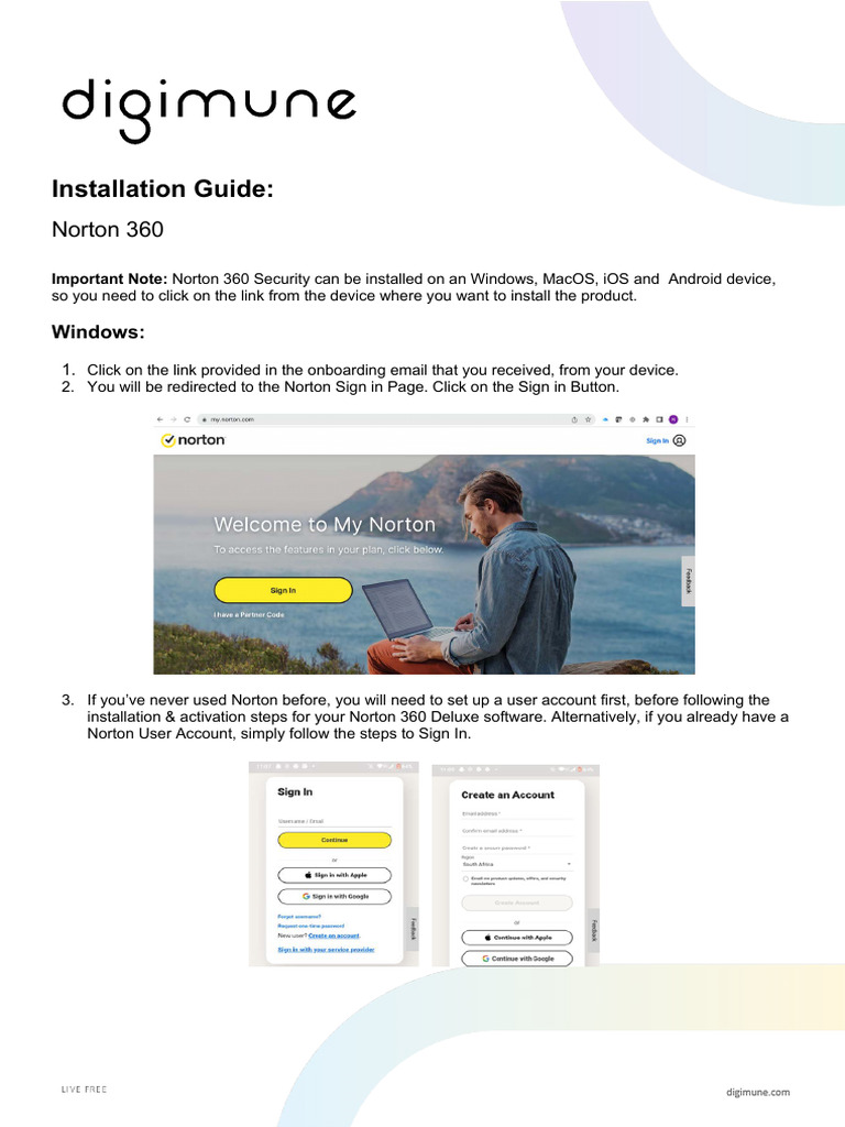 Installation Guide_Norton 360 | PDF | Ios | Mobile App