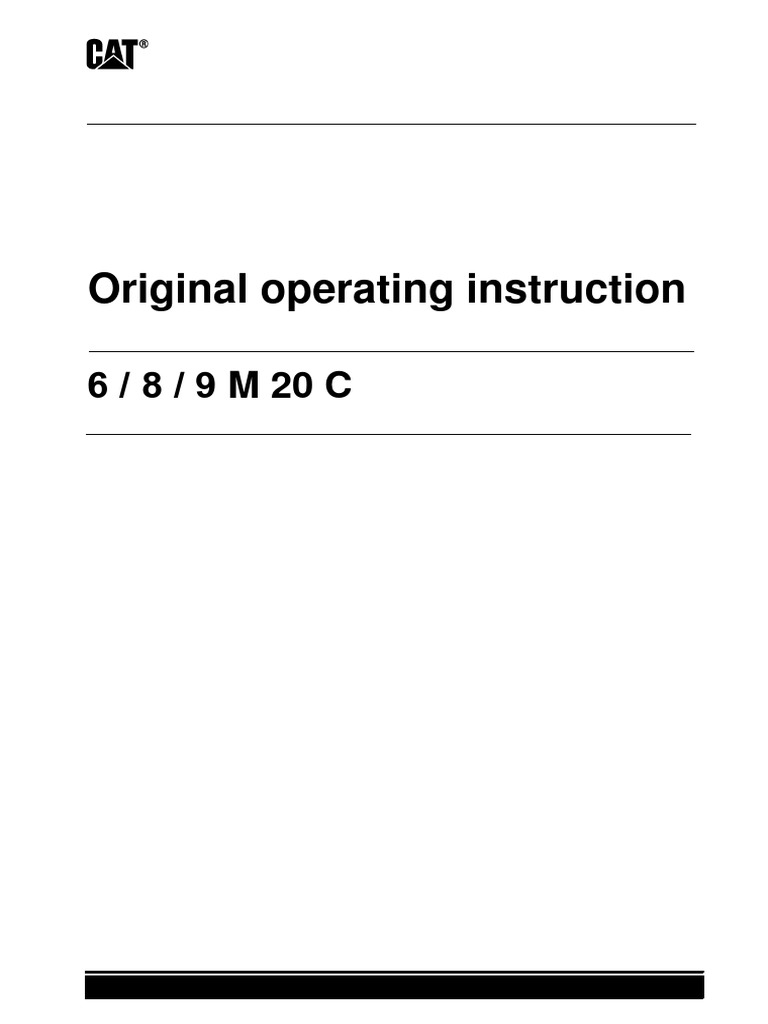 1 - Operating Instructions M20 | PDF | Engines | Pump