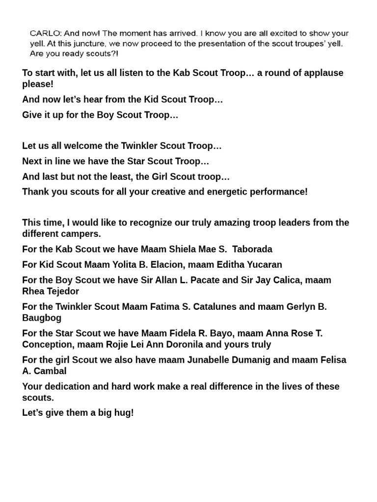 Script For Presentation GSP-BSP | PDF