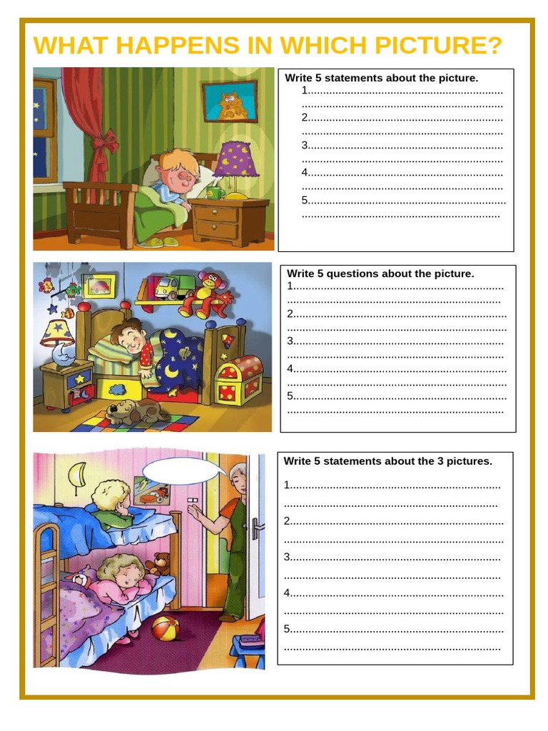 Writing. Describing the Pictures | PDF