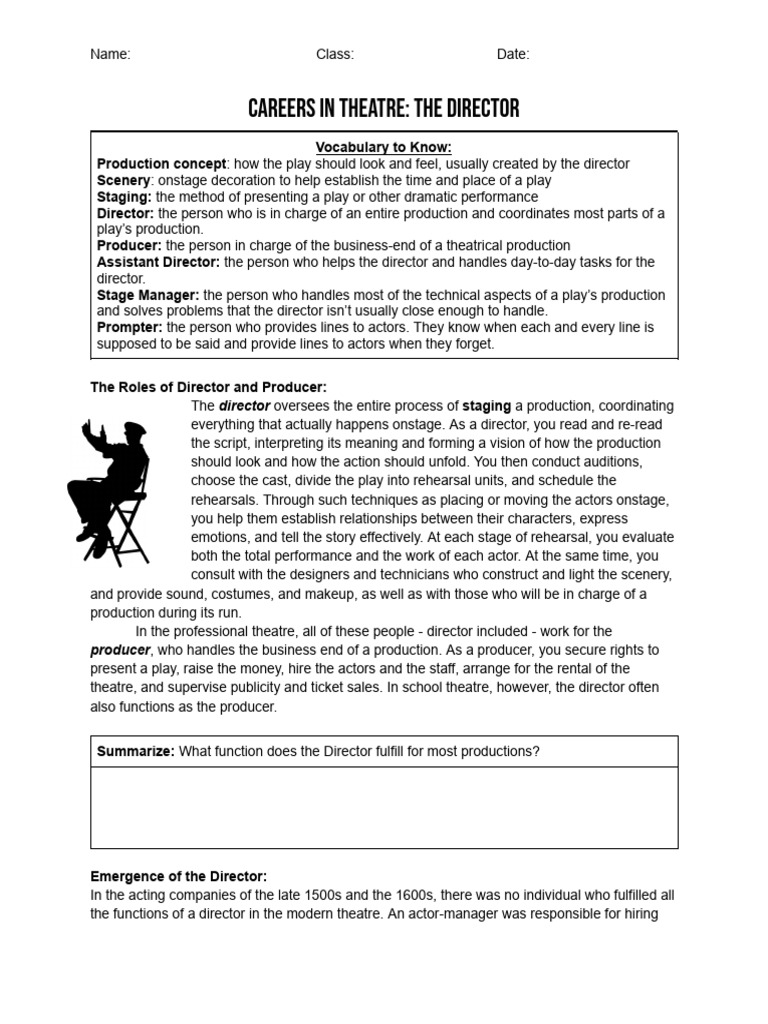 Careers in Theatre_ The Director | PDF | Cognition
