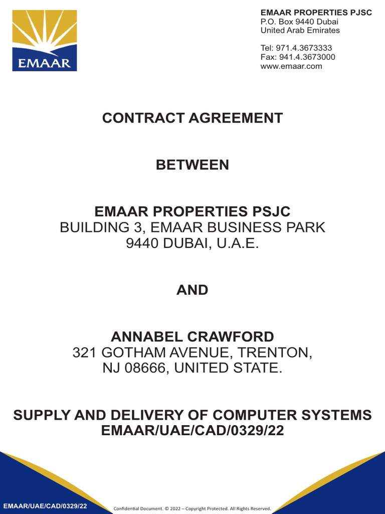 Emaar Contract | PDF | Arbitration | Payments