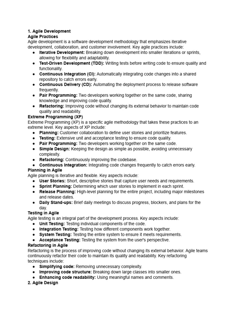 AGILE DEVELOPMENT - Agile Practices, Overview of E... | PDF | Agile Software Development | Usability