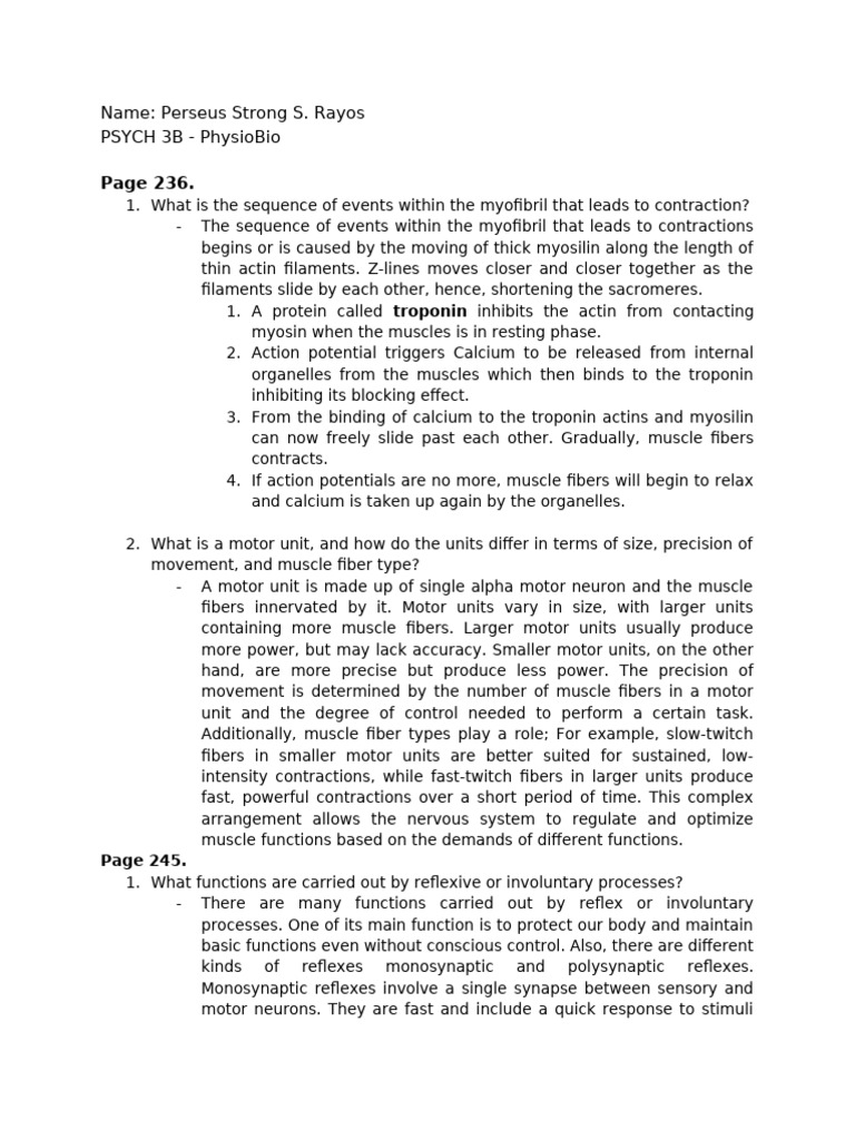 Movements | PDF | Muscle Contraction | Skeletal Muscle