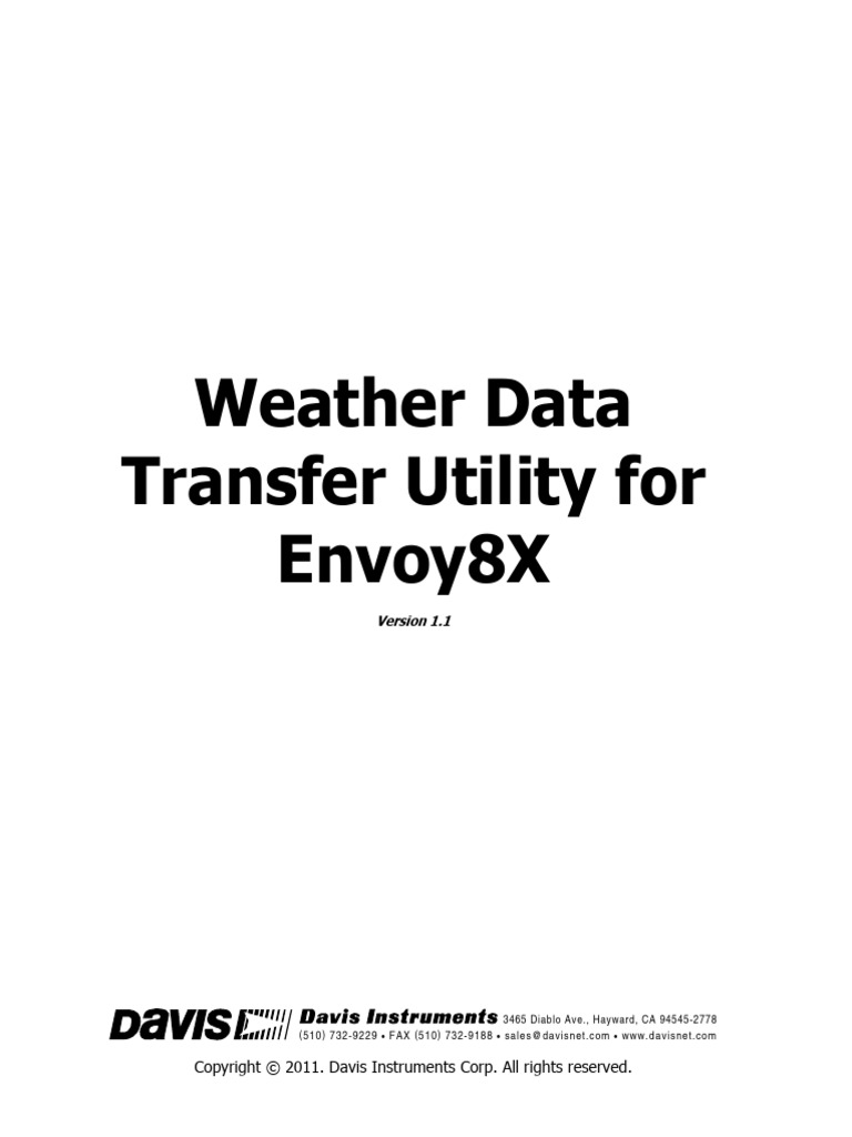 Weather Data Transfer Utility For Envoy8X | PDF | Microsoft Access ...
