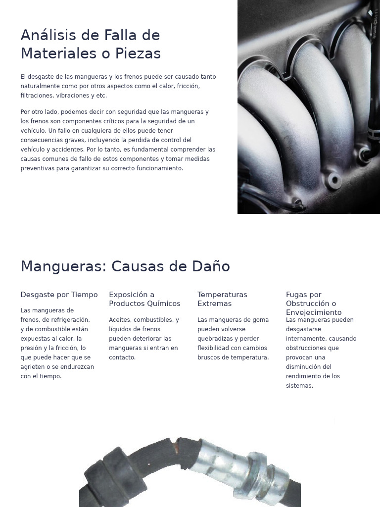 Falla de Materiales Mangueras y Frenos | PDF | Líquidos | Ingeniería ...