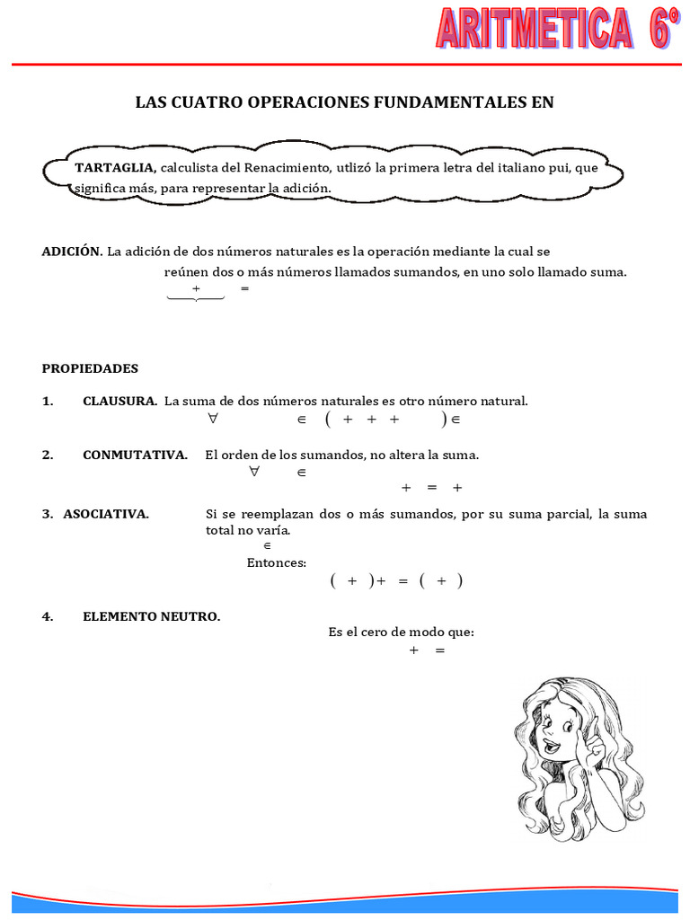OPERACIONES BÁSICAS SEXTO (1) | PDF | Sustracción | División (Matemáticas)