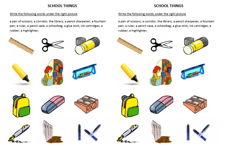 SCHOOL THINGS | PDF