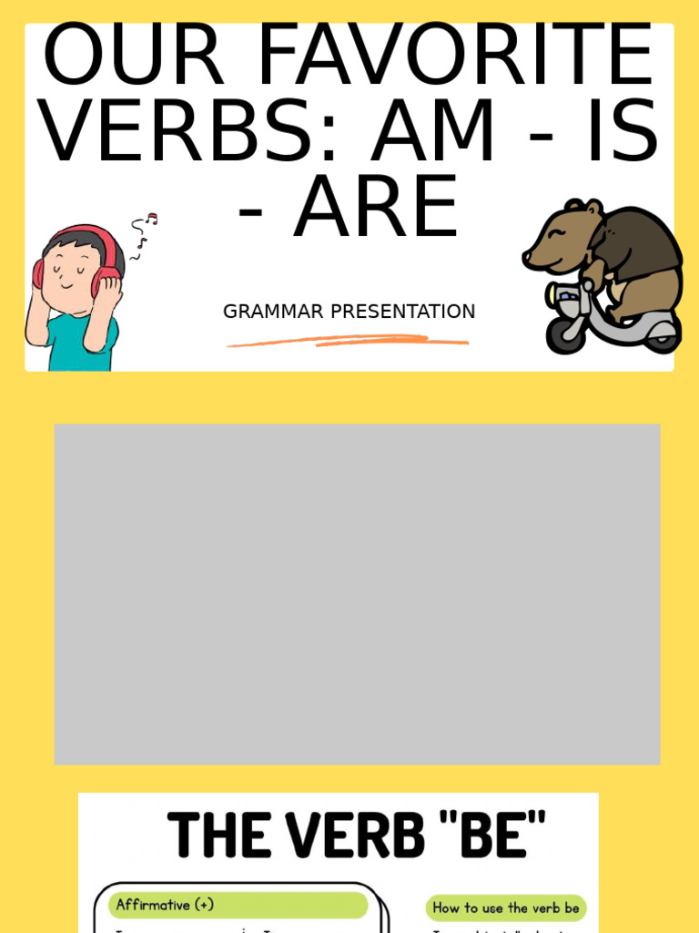 Verbs AM IS ARE | PDF