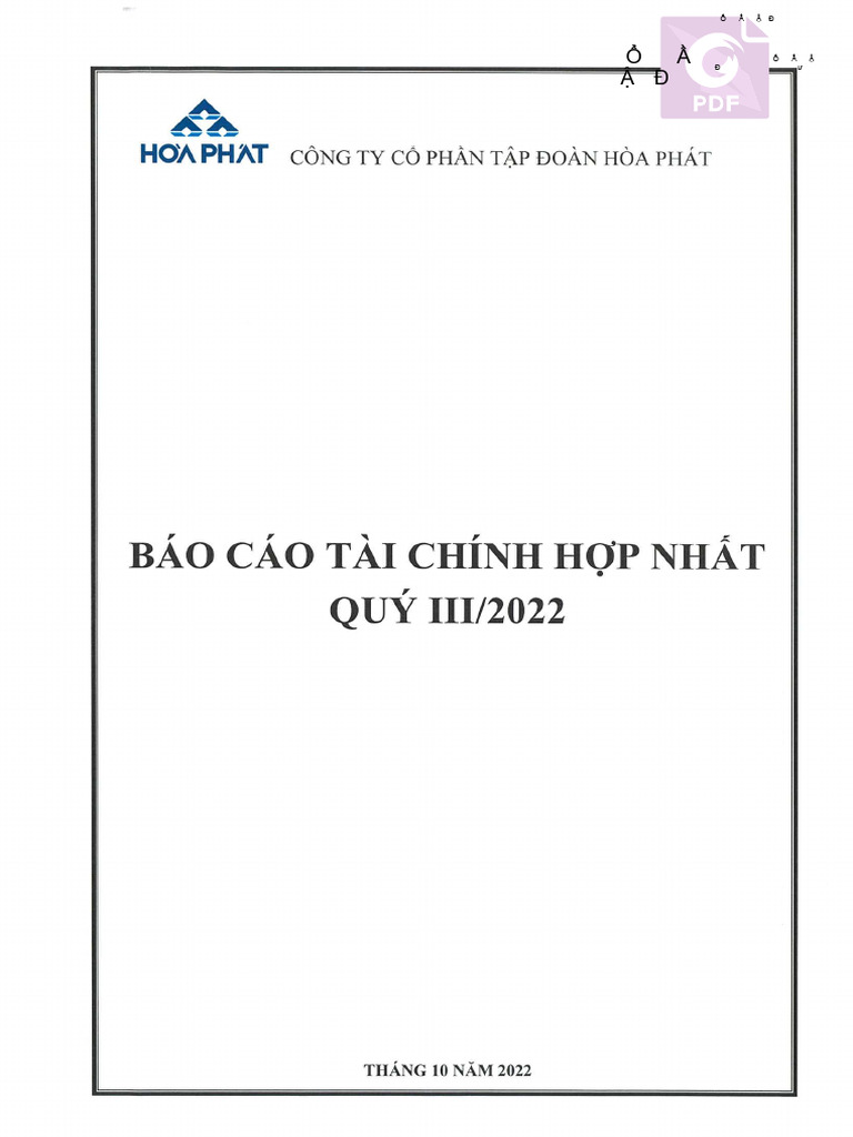 HPG Baocaotaichinh Q3 2022 Hopnhat | PDF