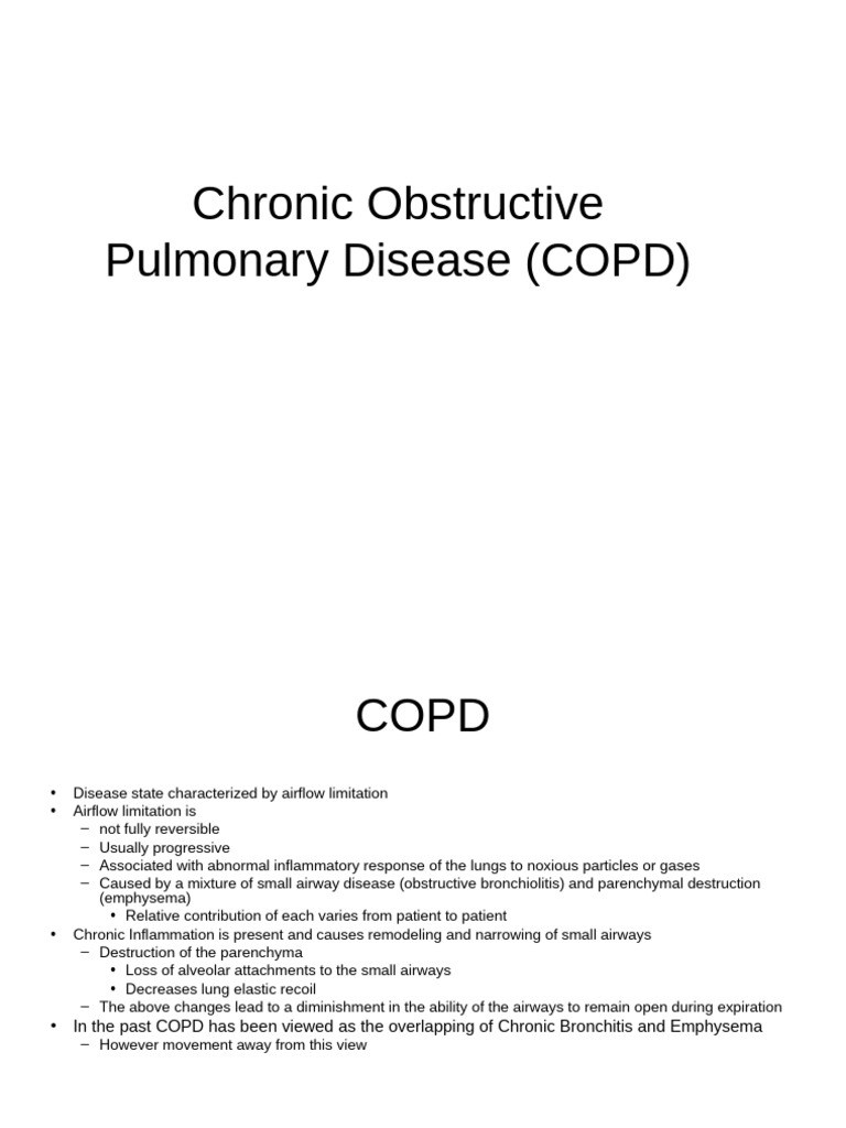 Unit_6_COPD_1_ | PDF | Chronic Obstructive Pulmonary Disease | Bronchitis