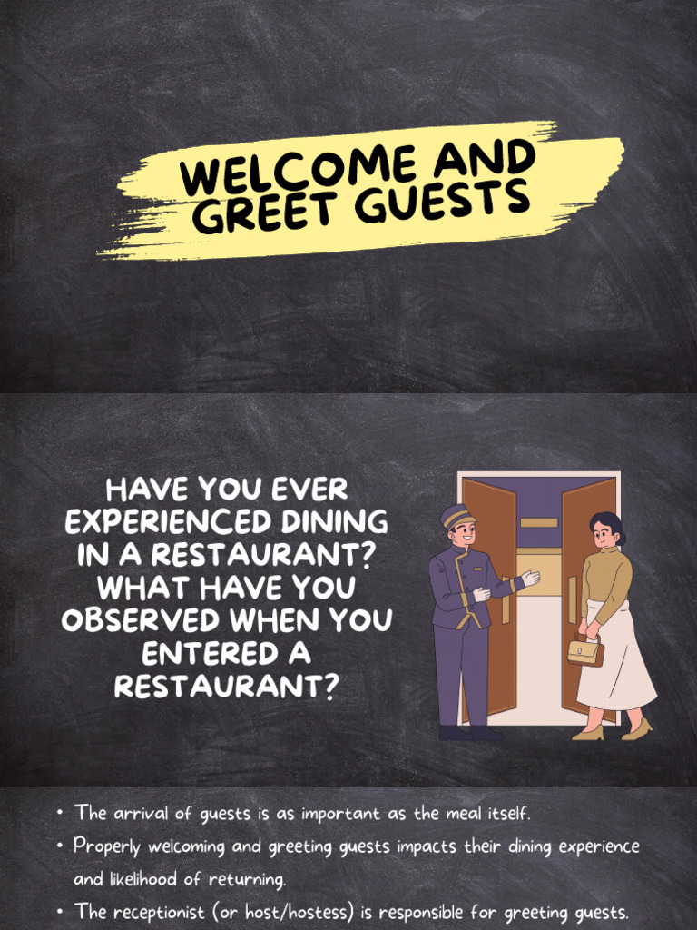 Welcome and Greet Guests | PDF