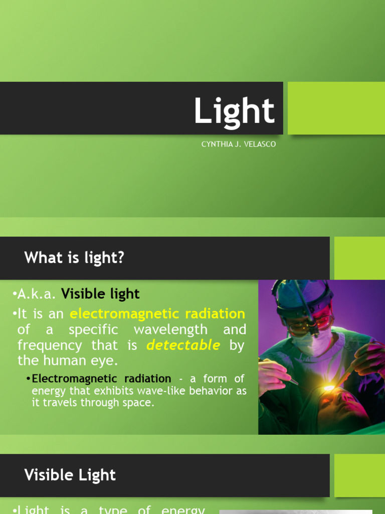 3 Light.pptx | PDF | Light | Electromagnetic Radiation