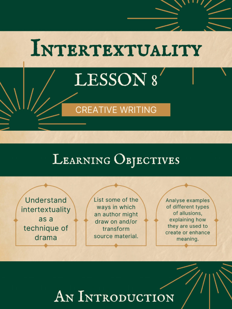 CW Lesson 8 Intertextuality | PDF