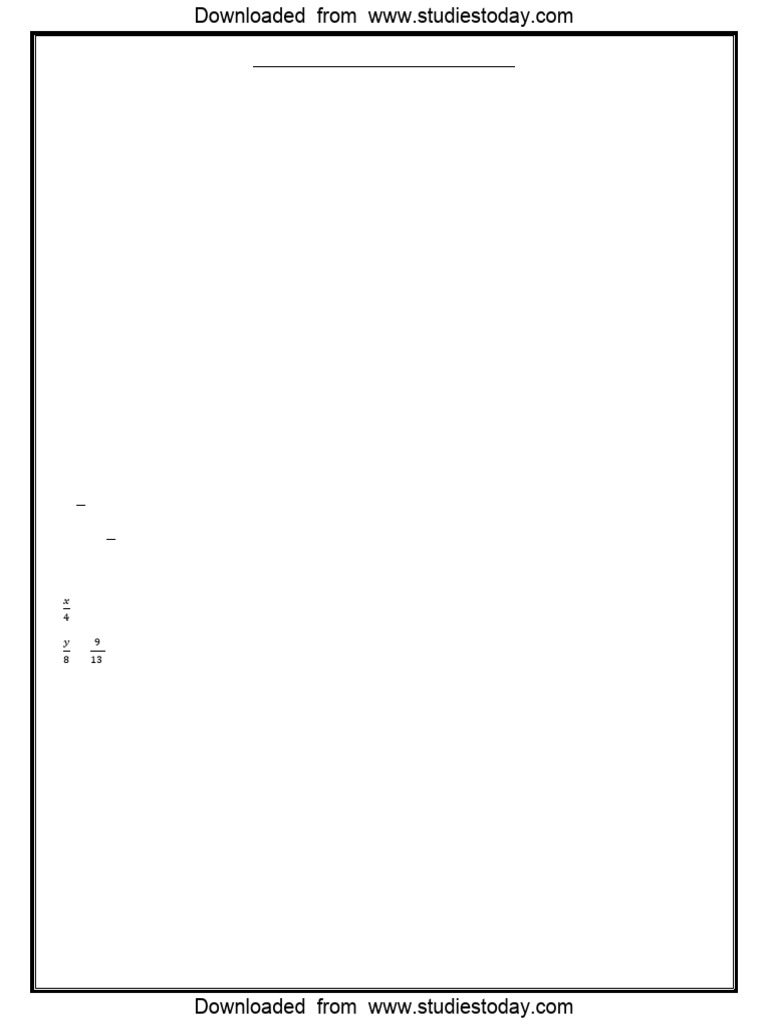 CBSE Clas 7 Maths Worksheet - Simple Equations | PDF