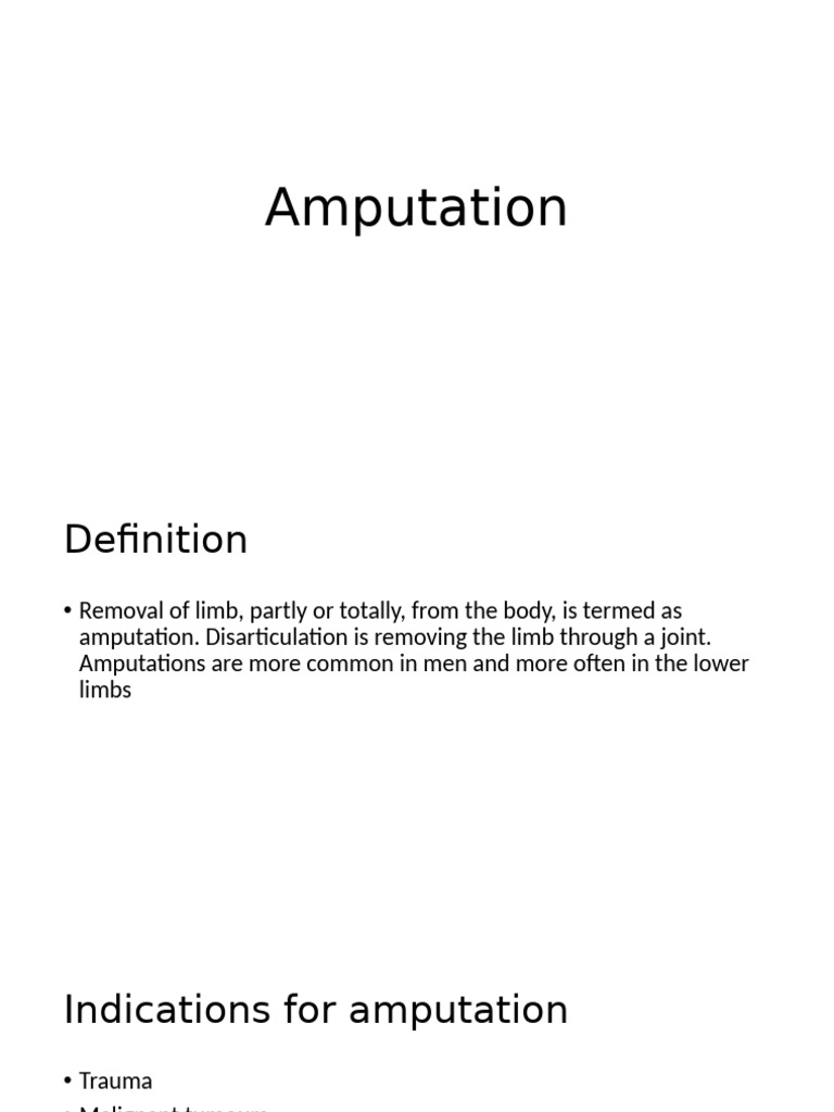 Amputation | PDF | Amputation | Prosthesis