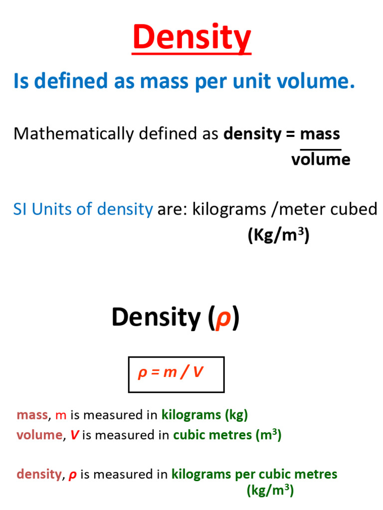 Measurement of DENSITY (Students) | PDF | Density | Volume