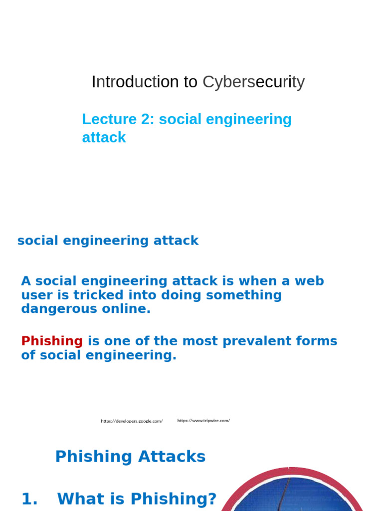 lecture 2 - Introduction to Cybersecurity | PDF | Phishing | Security