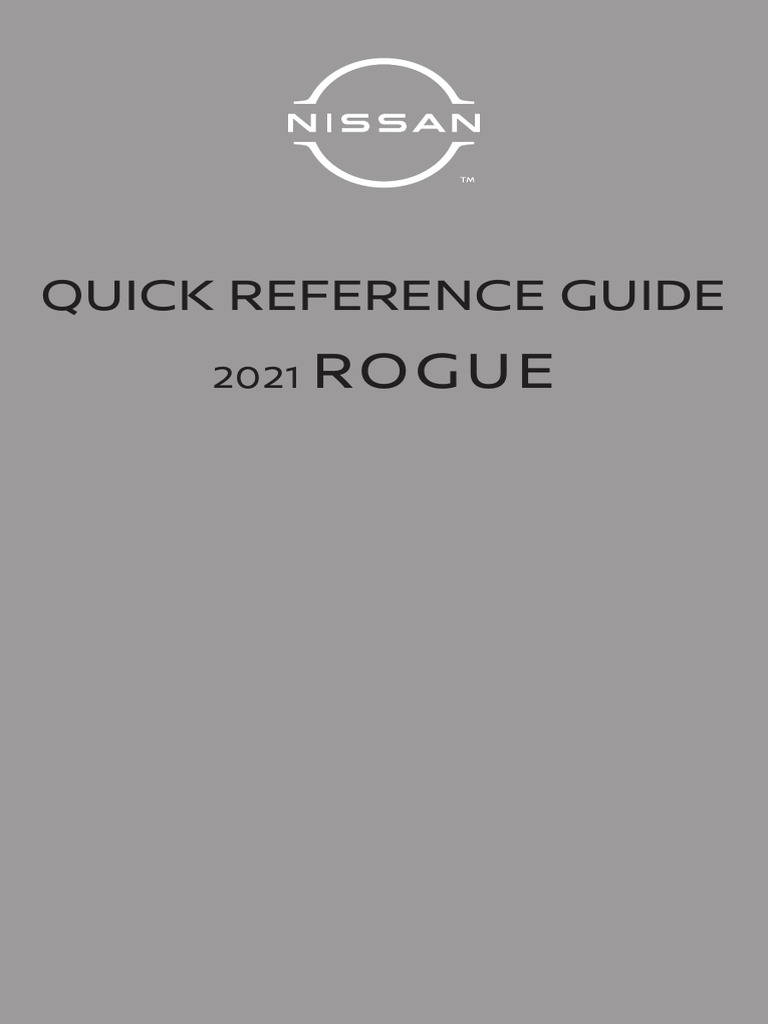 2021 Nissan Rogue Quick Reference Guide | PDF | Headlamp | Manual ...