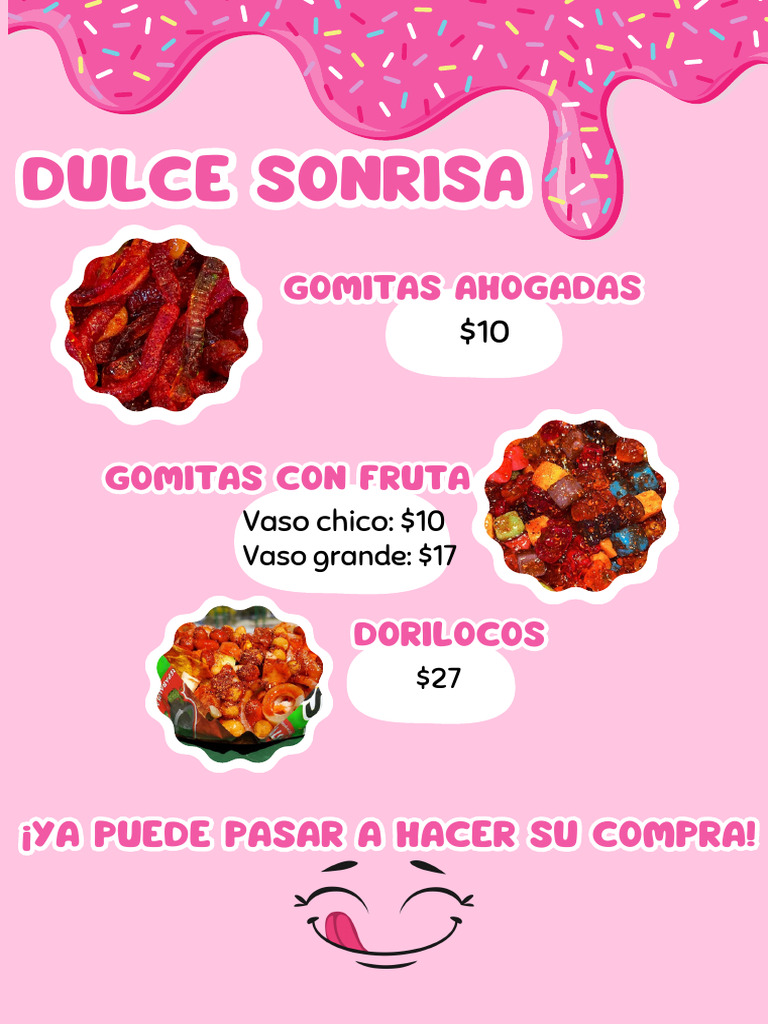 Menú Donas Moderno Rosa | PDF