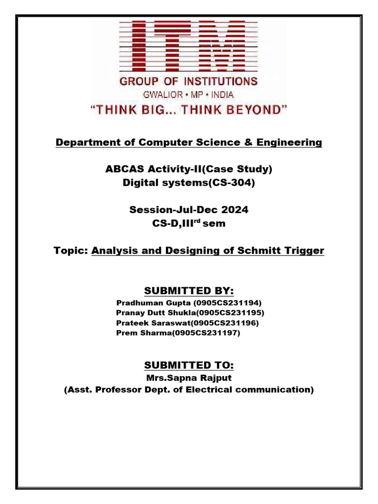 CS 304, Case - Study, ABCAS 2 | PDF | Electronic Circuits | Electronics