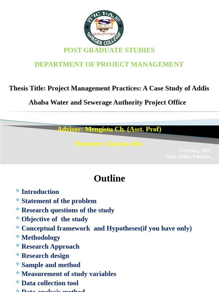 Duree Presentation | PDF | Project Management | Methodology