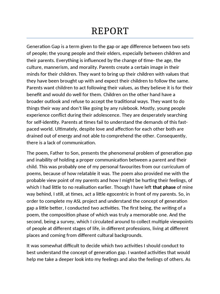 Understanding the Generation Gap | PDF | Psychology | Social Psychology