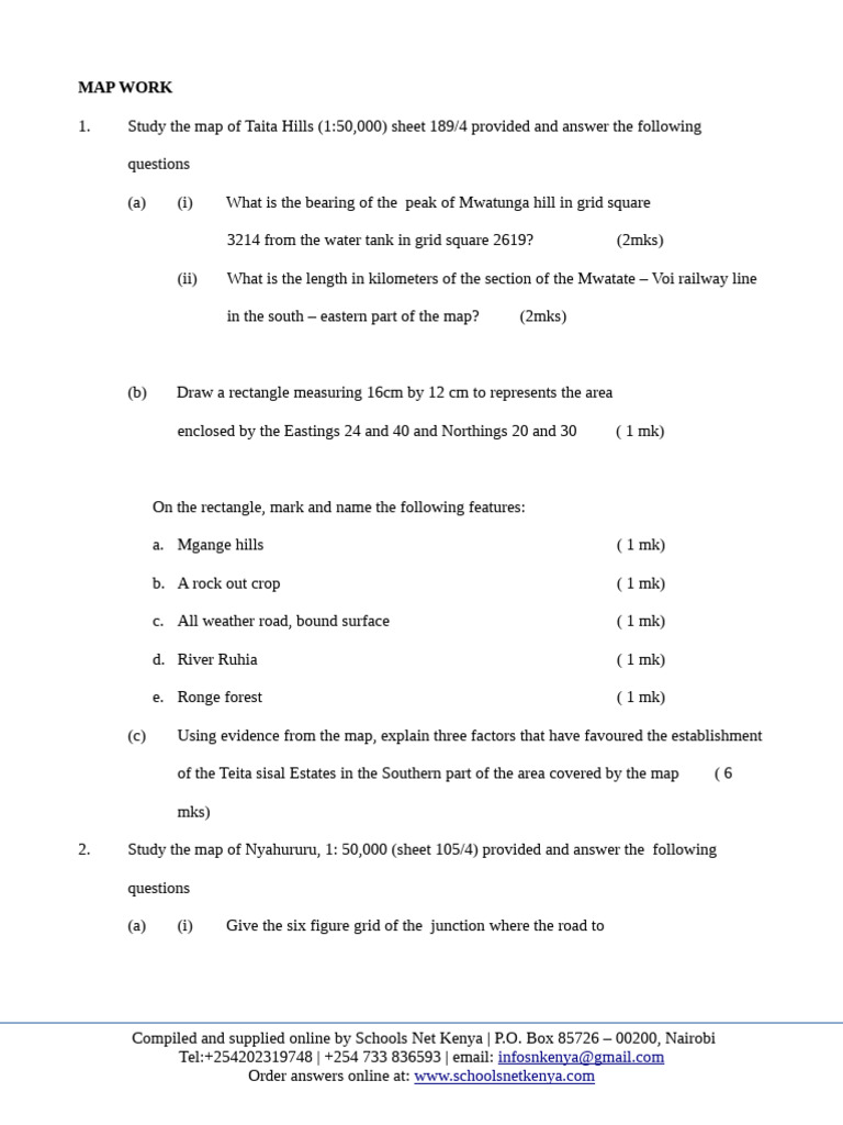 Maps and Map Work Questions | PDF | Map | Geographical Technology