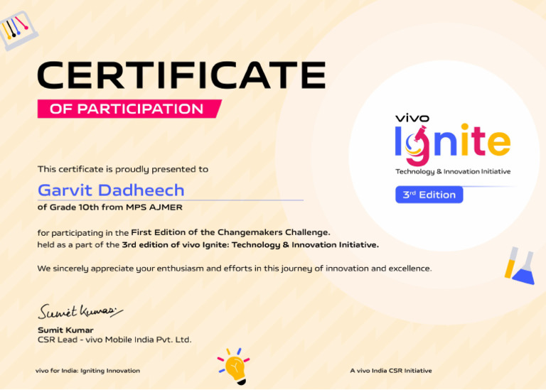 Garvit Dadheech - Certificate | PDF