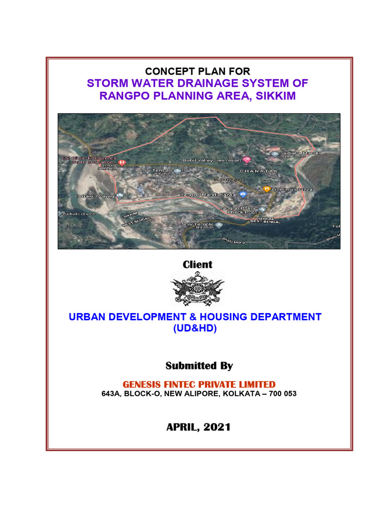 Rangpo Drainage Concept Plan1 | PDF | Drainage Basin | Rain