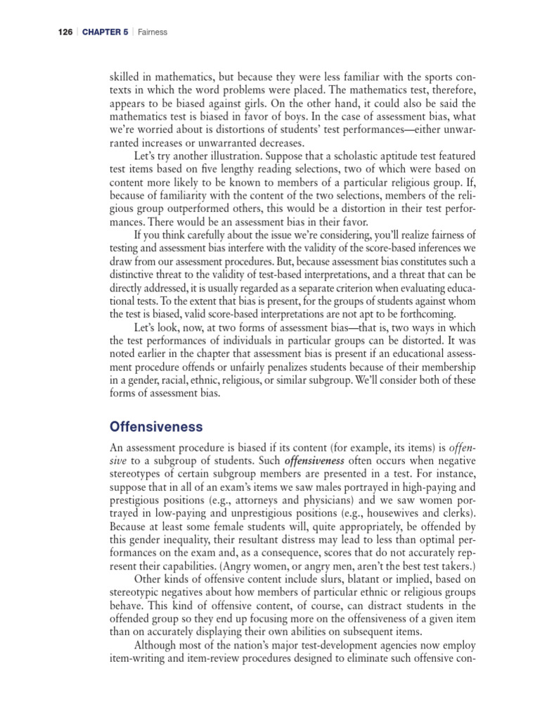 Classroom Assessment WTNTK-pages-74 | PDF | Validity (Statistics) | Bias