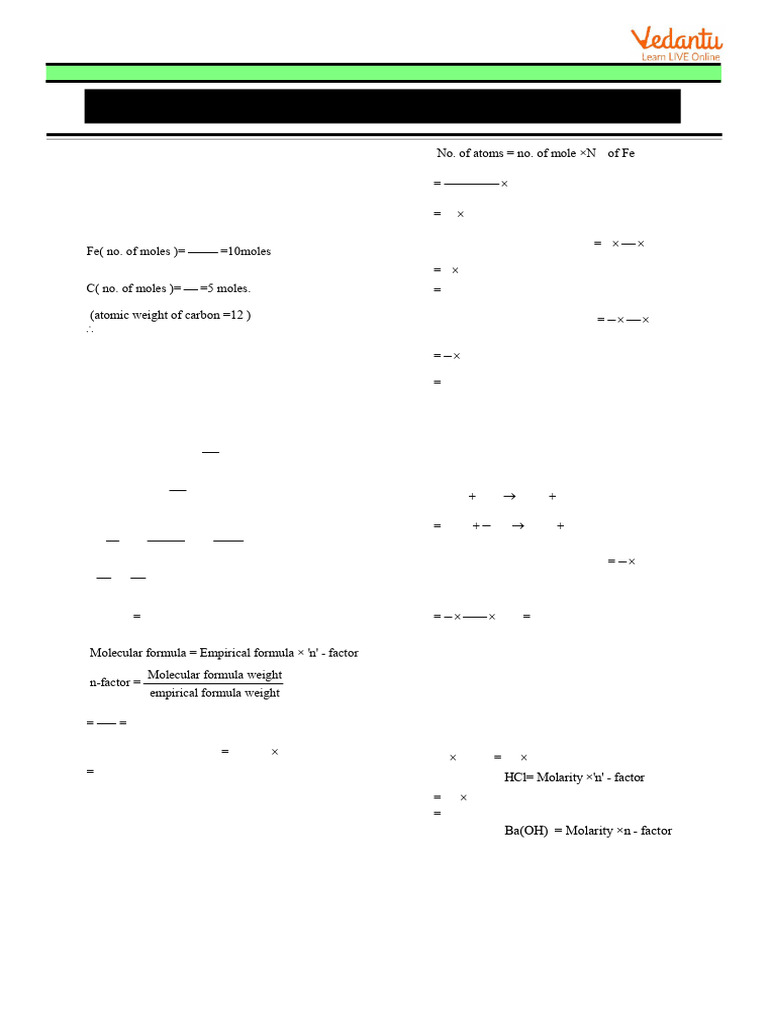 Mole and Equivalent Concept-Exercise-2.Pmd | PDF | Mole (Unit) | Molar Concentration
