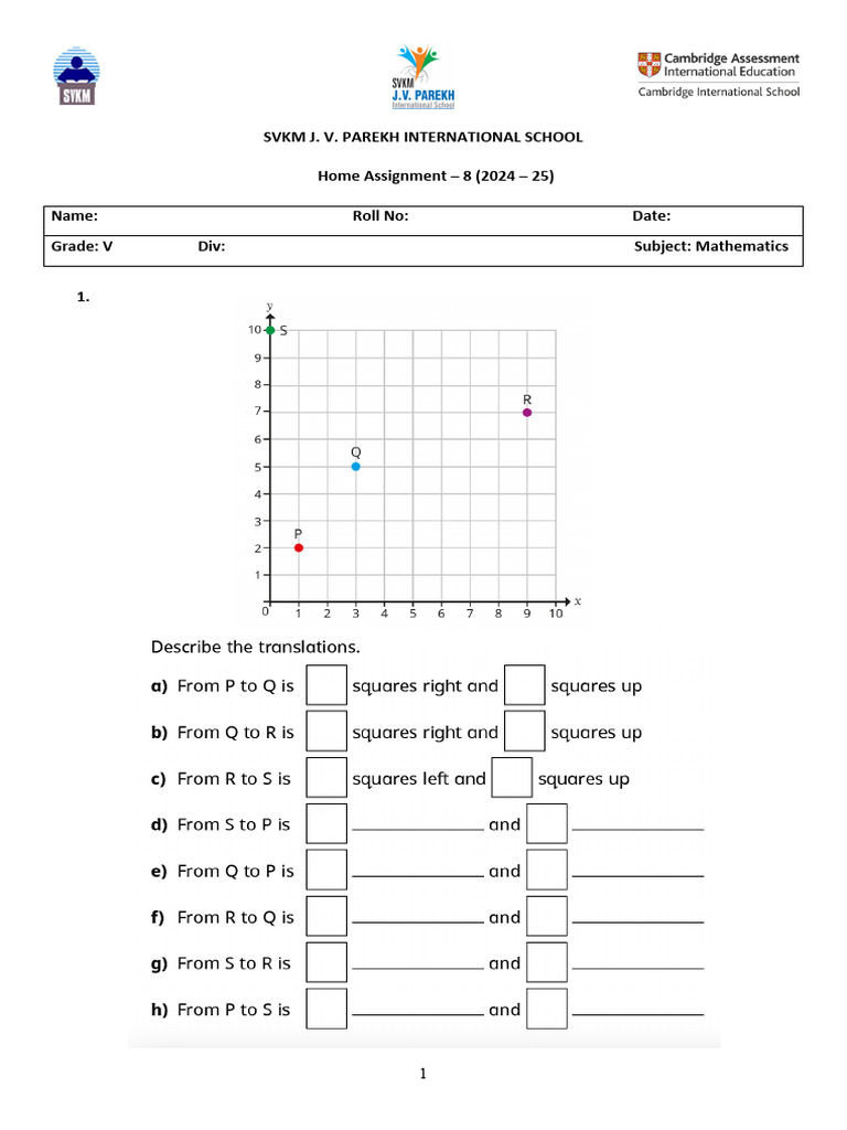Mathematics Home Assignment - 8 | PDF