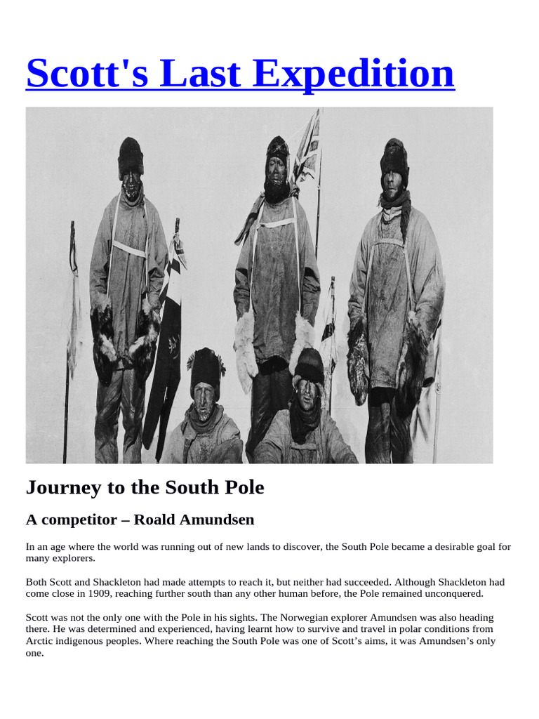 Amundsen vs. Scott: The South Pole Race | PDF | Roald Amundsen | South Pole