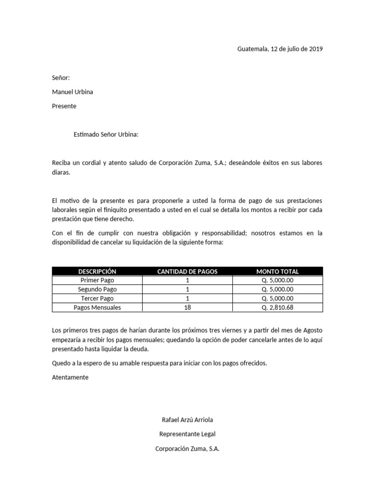 Carta Don Manuel | PDF
