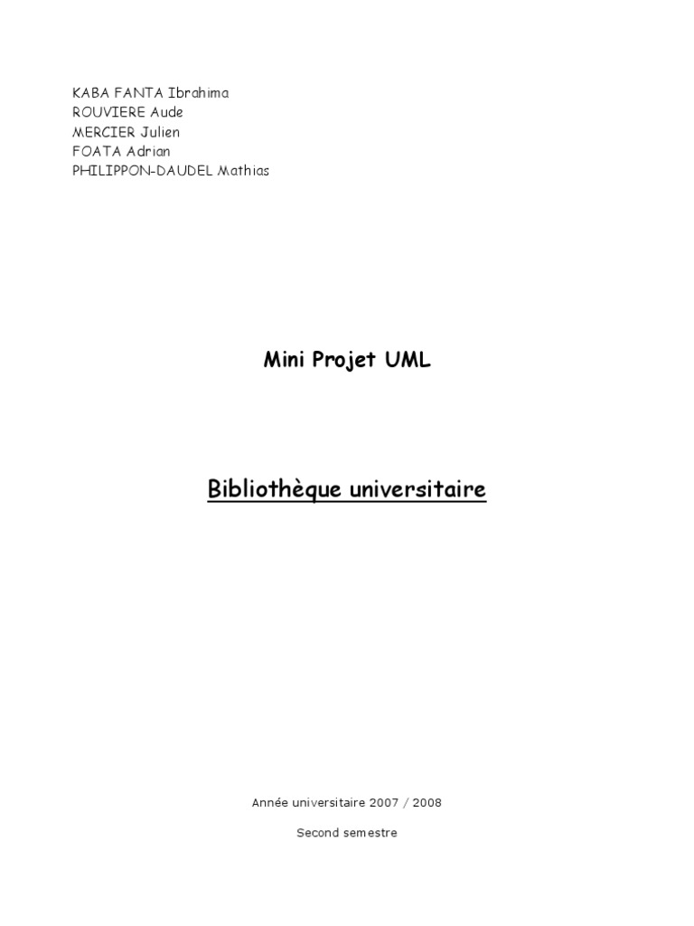 Mini Projet UML | PDF